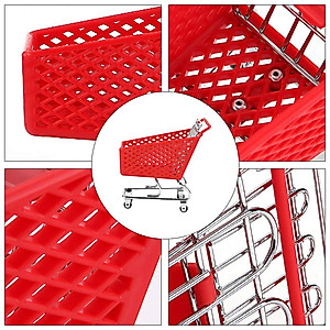 DOITOOL Miniature Grocery Cart Mini Supermarket Handcart 5.39x 5.5 in Mini Shopping Cart Shopping Utility Cart Shopping Grocery Cart Mode Storage Toy Desk Organizers Mini Shopping Cart (Random Color)