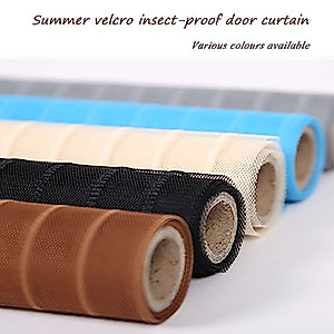 Magnetic Screen Door Mesh, Size: 35 x 87in/90 x 220cm, Apartment Backyard Balcony Decor Hands Free Garage Door Curtains Bugs Netting for Patio Pet and Kid Friendly Convenient Entry Magnetic Closure