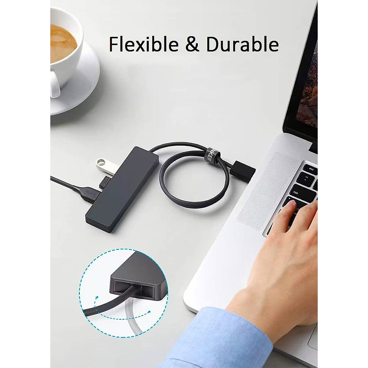 USB 3.0 Hub 4-Port 5Gbps, JUEJUEZI USB Splitter Expander for MacBook, Laptop, Xbox, Flash Drive, HDD, Console, Printer, Camera, Keyborad, Mouse, Windows 10/8, Linux, 1m/3.3ft