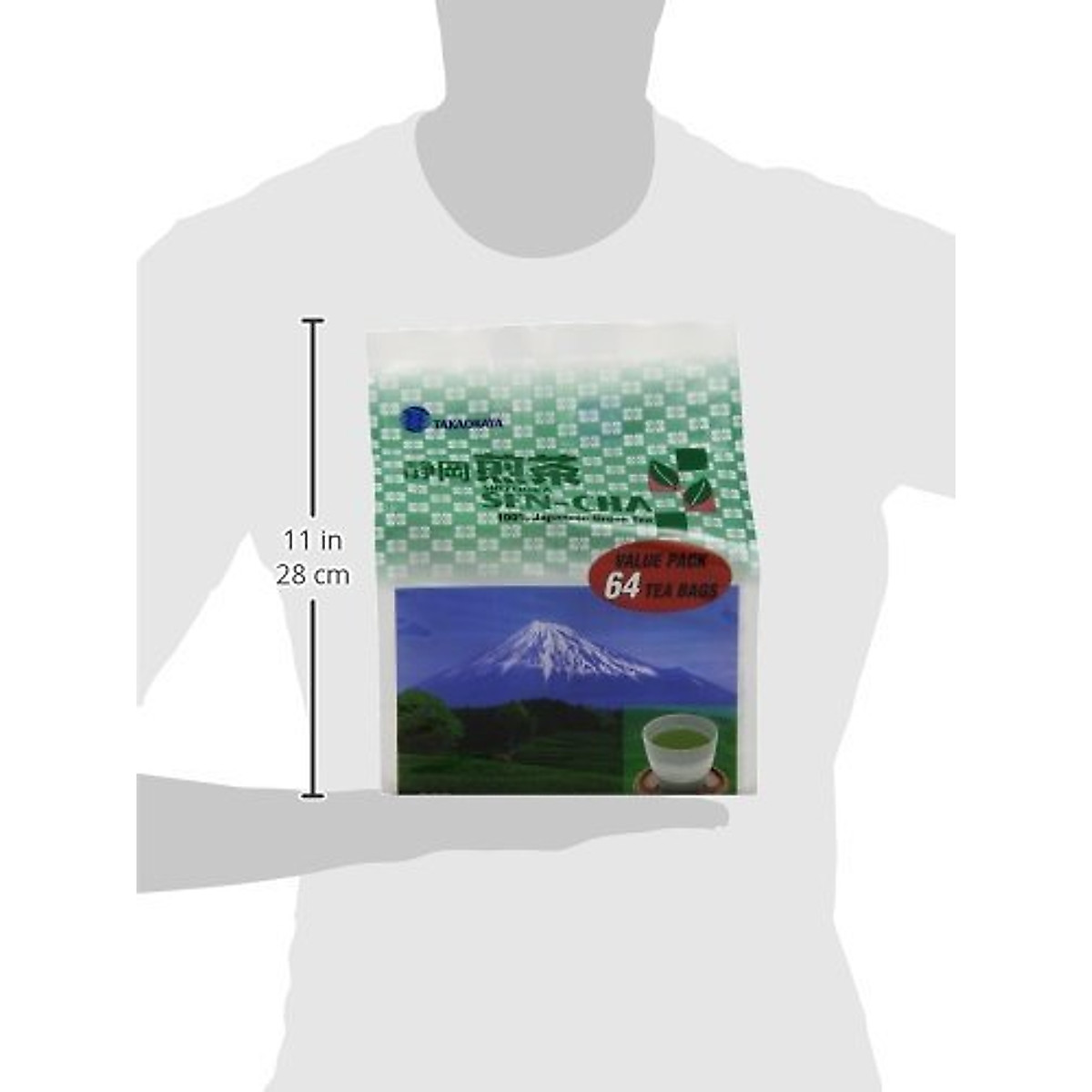 Takaokaya Tea T Green Sencha, TeaBags, 64 Count Unit