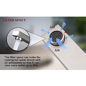 Wall Mount Faucet for Bathroom Sink or Bathtub,Mixed Finish Single Handle 2 Holes Brass Rough-in Valve Included (Brushed Nickel)