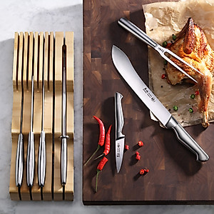 Cangshan Sanford Series 1027143 German Steel 8-Piece BBQ Knife In Drawer Set