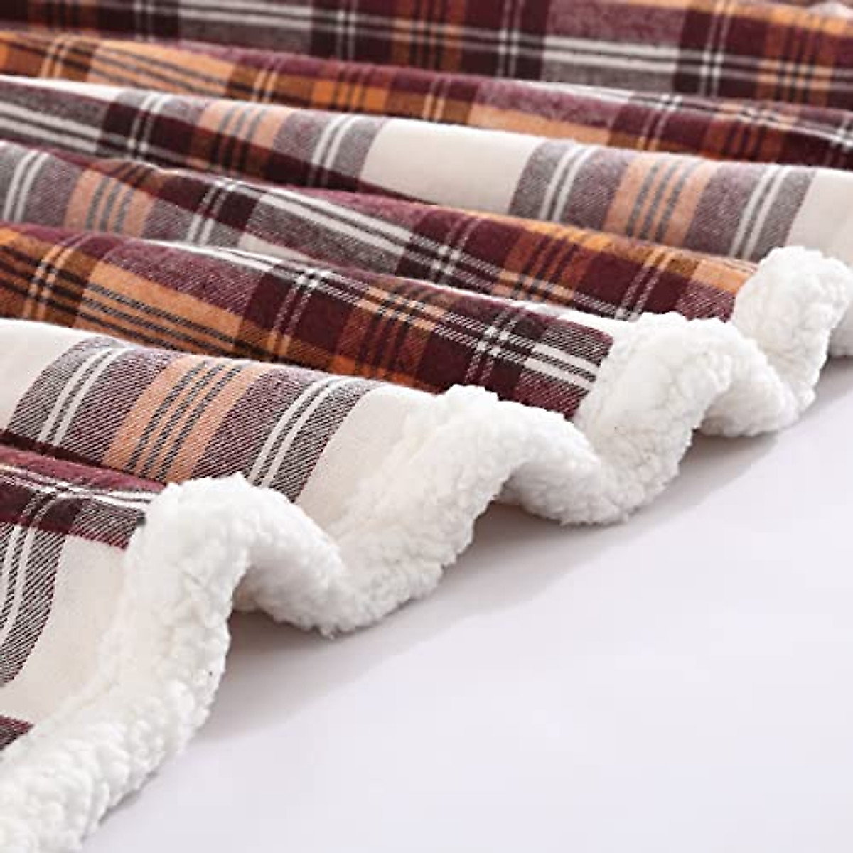 Eddie Bauer - Throw Blanket, Reversible Sherpa Fleece Bedding, Home Decor for All Seasons (Edgewood Red, Throw)