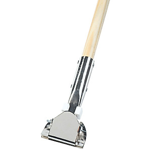 Ship Now Supply Clip-On Dust Mop Handle, 60", Brown/Silver, 1/Each