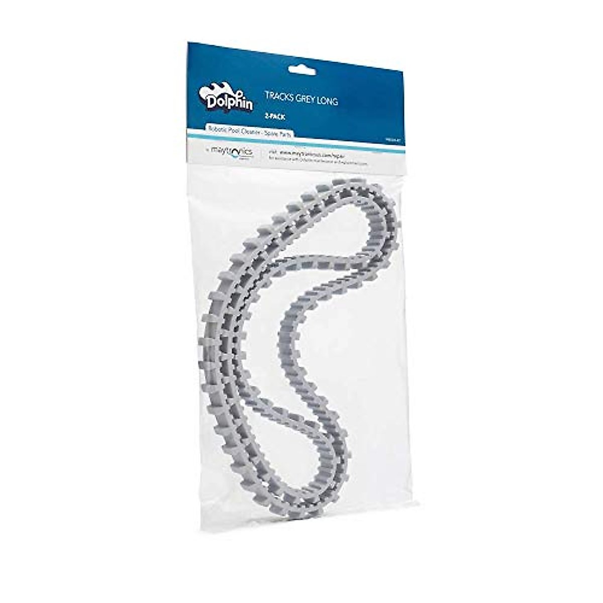 Dolphin Genuine Replacement Part — Durable, Multi-Surface Grey Tracks for Robot Traction and Movement (2PK) — Part Number 9985006-R2