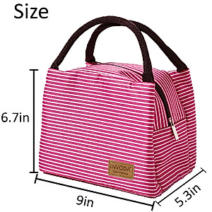 Lunch Tote Bag 4PCS Reusable Lunch Bag Portable Insulated Cooler Bag Thermal Lunch Organizer Bag for Work Picnic (Green+Red+Brown+Blue) Group02
