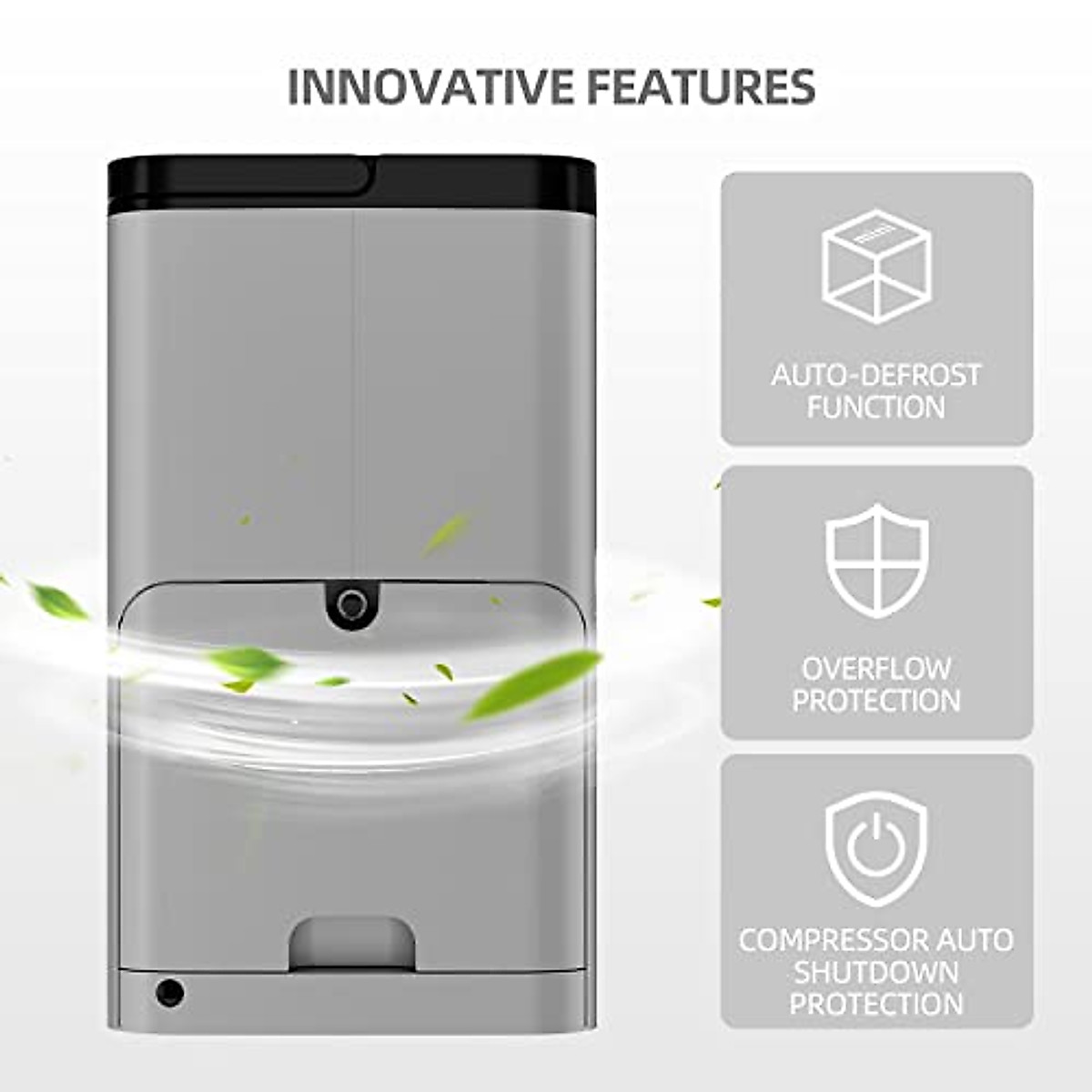 20 Pint Portable Dehumidifiers with Drain Hose and Handle for Home, Bathroom, Bedroom, Basement 1074 sq. Ft