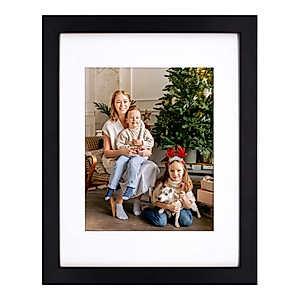 Golden State Art 11x14 Photo Wood Frame with Mat for 8x10 Picture BLACK