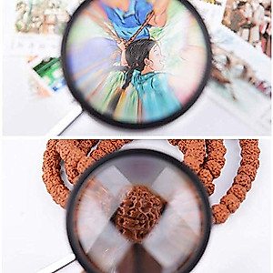 ZHYH Black Magnifier，35X Handheld Magnifier, Reading Glasses Handle for Book and Newspaper Reading