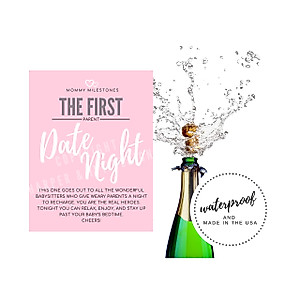 Mommy Milestone Wine Labels and Stickers, Great Baby Shower and Pregnancy Gift Ideas for Mom To Be, Funny Mom's First Moments After Having New Baby Girl or Boy – Set of 6 – By Harper & Ivy Designs