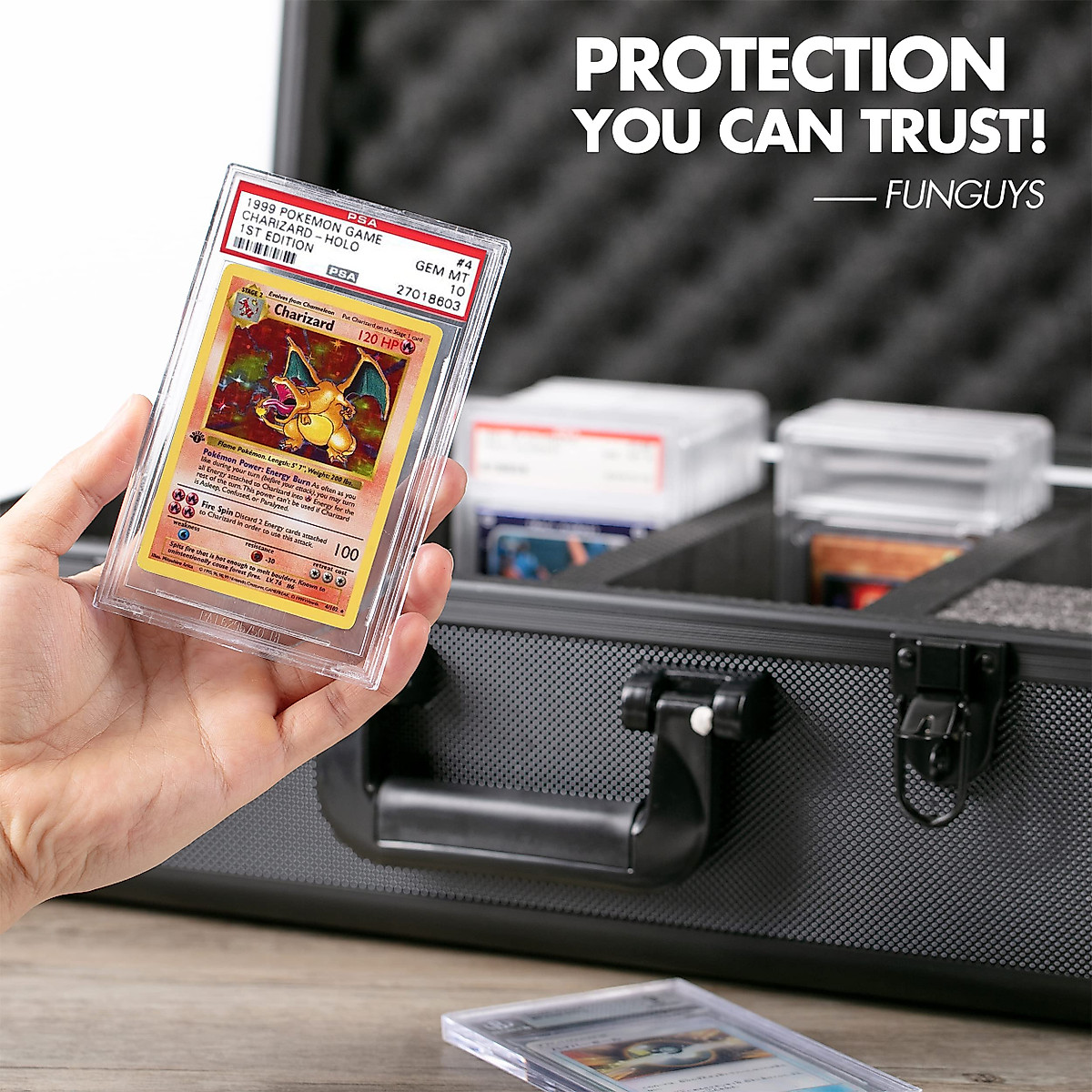 Graded Card Storage Box, Trading Card Case for PSA Graded Pokemon Cards, Sports Card Storage Boxes as PSA Card Holder, Baseball Card Case, Slab Case, Card Case Holder for Trading Cards, PSA Card Case