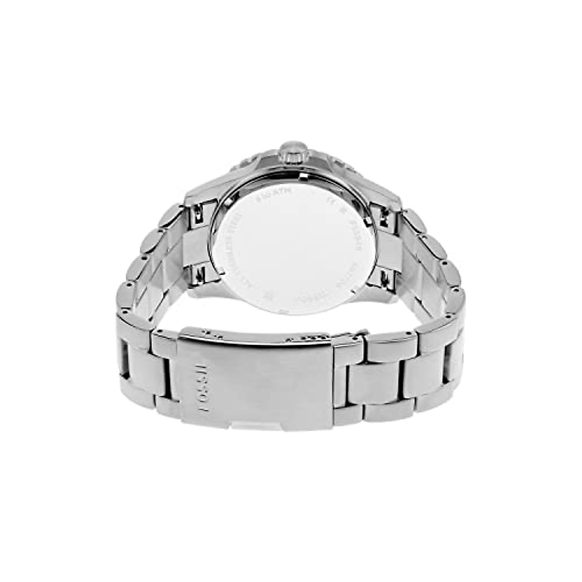 Fossil Men's Fossil Blue Quartz Stainless Steel Three-Hand Watch, Color: Silver (Model: FS5949)