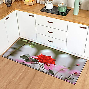 Mat in The Bathroom Home Living Room Kitchen Carpet Plant Flowers Pattern Entrance Doormat Bedroom Hallway Floor Rug A22 60x180cm