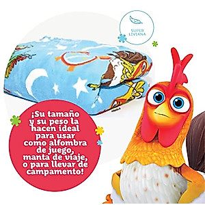 LA GRANJA DE ZENÓN Flannel Blanket 1 Square El Reino Infantil | Super Soft Plush Throw Blanket | Kids Bedroom Decor