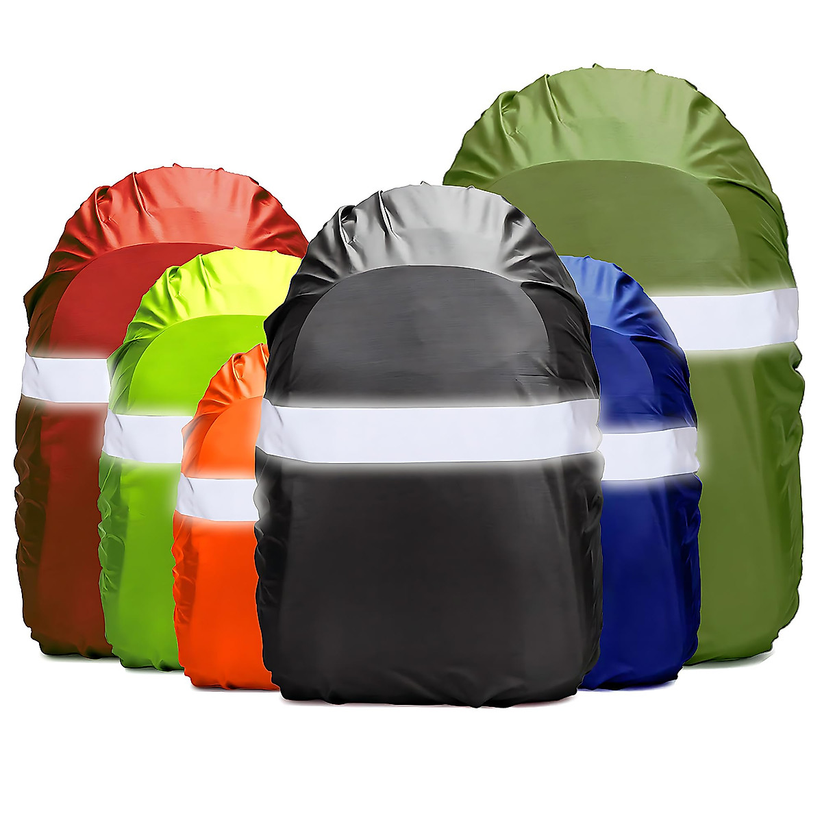 WSZCML Waterproof Backpack Rain Cover,8000mm Waterproof Level,Upgraded with Reflective,Anti-Slip Cross Buckle Straps,Ultra-Strong Multilayer Structure for Hiking,Biking,Camping,Outdoor, Traveling