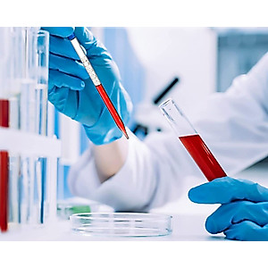 YEER 2Pcs 10ml Glass Graduated Droppers Lab Pipettes Liquid Glass Pipette with Rubber Caps 2 Pcs 20 cm Glass Stir Rod and Droppers Brush