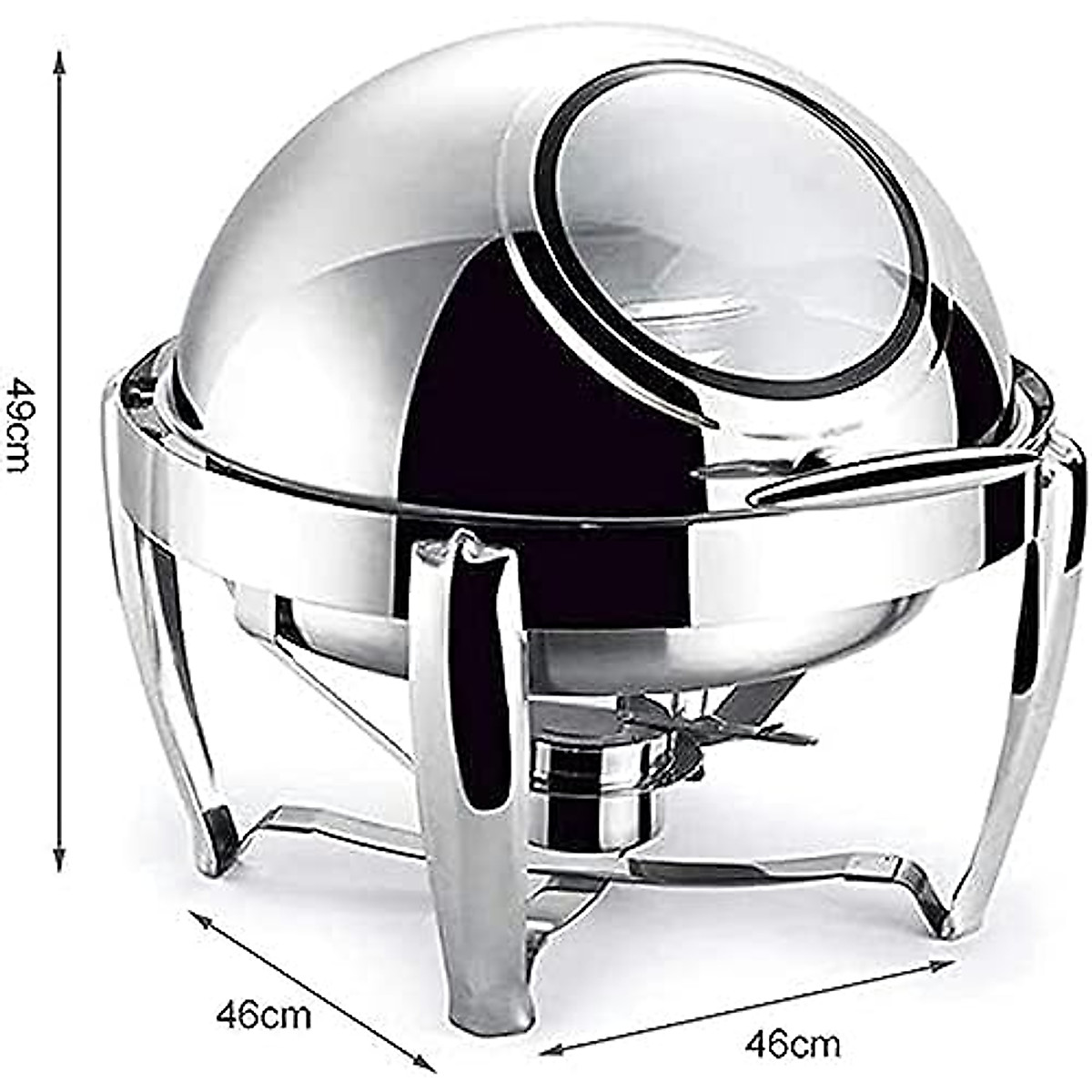 Chafing Dishes Chafing Dish Buffet Set, Food Warmers Server Warming Tray Round Rectangular Chafers, Stainless Steel Square Chafer, Round Food Warmer Chafing For Catering Warmer Chafer Set, Energy Effi