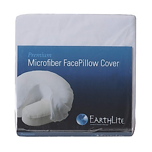 EARTHLITE Professional Microfiber Face Cradle Cover - Silky, Wrinkle Resistant, Quick-Drying, Reusable for Massage Tables (1 Pack)