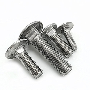 M8 x 80mm A2 Stainless Steel Carriage Bolt Coach Bolt,Right Hand Threads,Metric,8-Pieces
