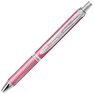 Pentel 0.7 mm Tip EnerGel Sterling Black Ink Pen - Pink (Pack of 12)