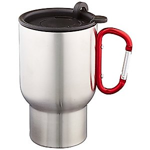 Outdoor RX Stainless Steel Carabiner Travel Mug (Red, 14-Ounce)