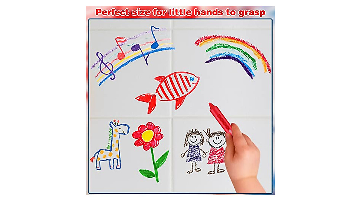 Bath Crayons for Kids – Washable, Non-Toxic Bathtub Markers