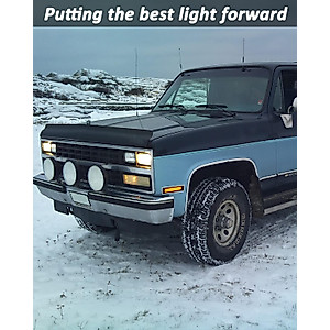 Bestview LED Side Marker Lights Compatible with 1981-1991 Chevy C10 C20 C30 GMC C1500 C2500 Suburban Blazer Jimmy, Driver & Passenger Side, Smoked Lens