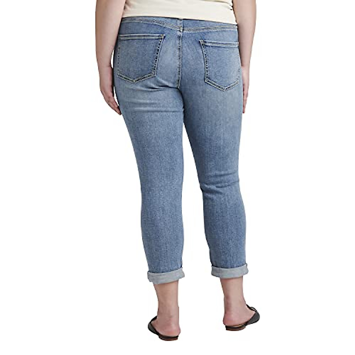 JAG Jeans Women's Plus Size Carter Mid Rise Girlfriend Jeans, New Mid Vintage, 16 Plus