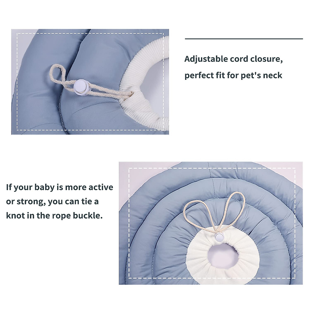 Dog Cones for Large Dogs,Comfortable Adjustable Soft Dog Cone Alternative After Surgery,Elizabethan Donut Collar for Large Dogs Recovery,Different Sizes for Cats,Medium Dogs and Small Dogs