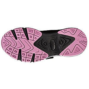 Propét Women's Stability X Strap Shoe, black/berry, 8 Wide US