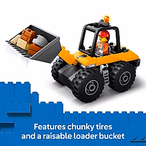 LEGO City Yellow Construction Wheel Loader Building Sensory Toy - Construction Vehicle Toy for Toddlers, Boys and Girls, Ages 4+ - Educational, Learning Gift Idea for Preschoolers - 60450