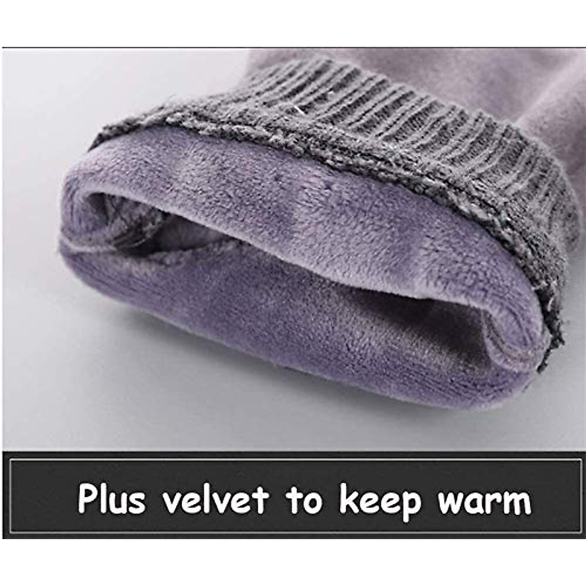 XJXJ Suede Gloves Men's Autumn and Winter Windproof Warm Non-slip Touch Screen Plus Velvet Thickening Riding Motorcycle. anti arthritis gloves (Color : Grey)