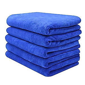 3/5/10 Pack Large Car Drying Towels, 24” x 60” Microfiber Car Wash Towels, Ultra Absorbent Microfiber Car Towels, Lint and Scratch Free Microfiber Towels, Thick Towers for Car, Truck, SUV (5 Pack)