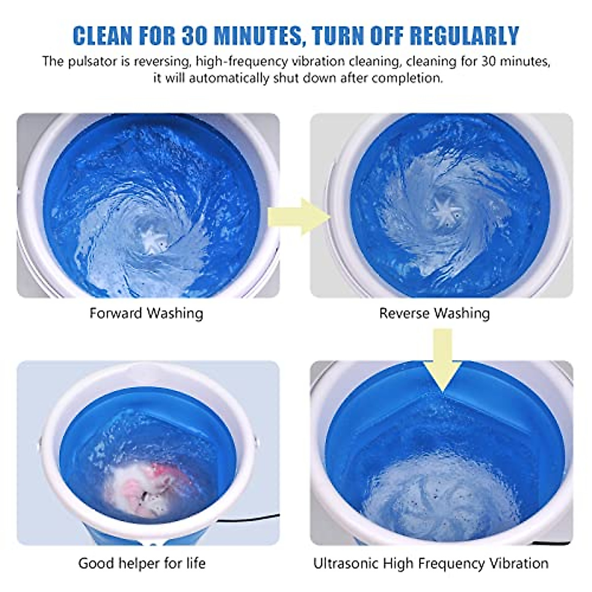 【Upgraded version】10L Mini Washing Machine, USB powered portable foldable ultrasonic turbo washer, Suitable for baby clothes/socks/underwear/bra, home/travel/apartment/dormitory automatic laundry tub