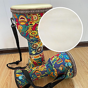 Yibuy 30cm Drums Head Round for Bongo Drums / 8" African Drum Beige