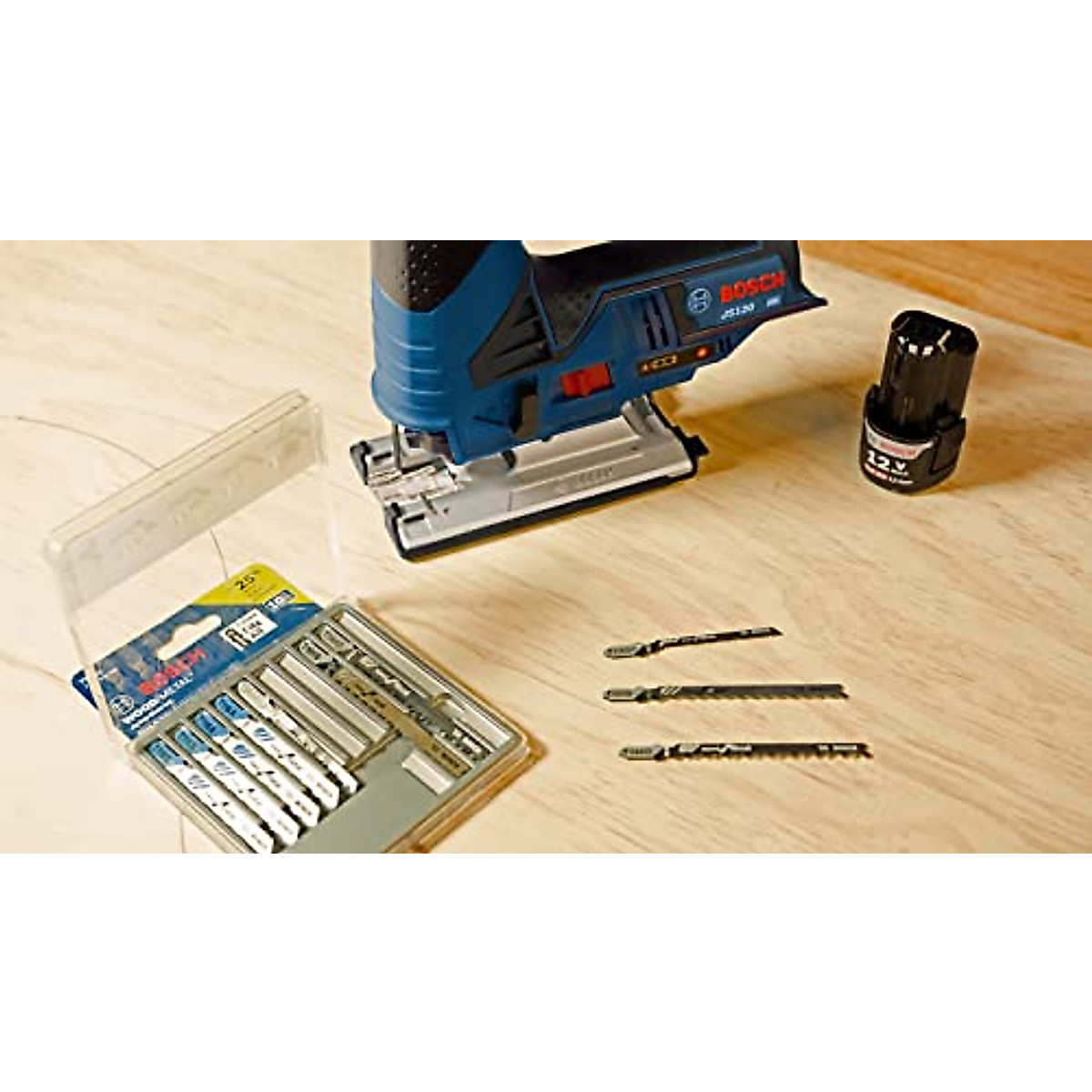 BOSCH T5002 T-Shank Multi-Purpose Jigsaw Blades, 10 Piece, Assorted, Jig Saw Blade Set for Cutting Wood and Metal