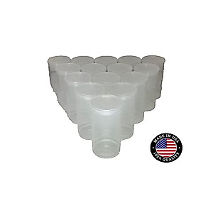 720 Pack DRAM 19 Pop Top - Airtight Smell Proof Vials - Plastic Medical Grade Prescription Bottles for Pills Herbs Flowers Supplements, Bulk Pack (Transparent)