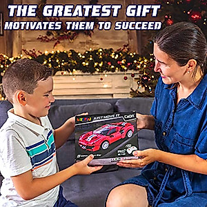 WISEPLAY STEM Toys for 7-10 Year Old Boys & Girls - 306pcs RC Car Building Block Set - STEM Building Toys for Boys & Girls Ages 6 8 12 - Great Remote Control Car Birthday Gift for Kid