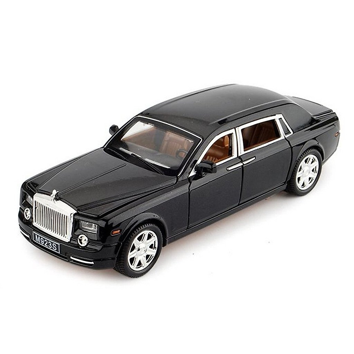 Greshare Model car, 1:24 Rolls-Royce Phantom Diecast Sound & Light & Pull Back Model Toy Car Black New in Box