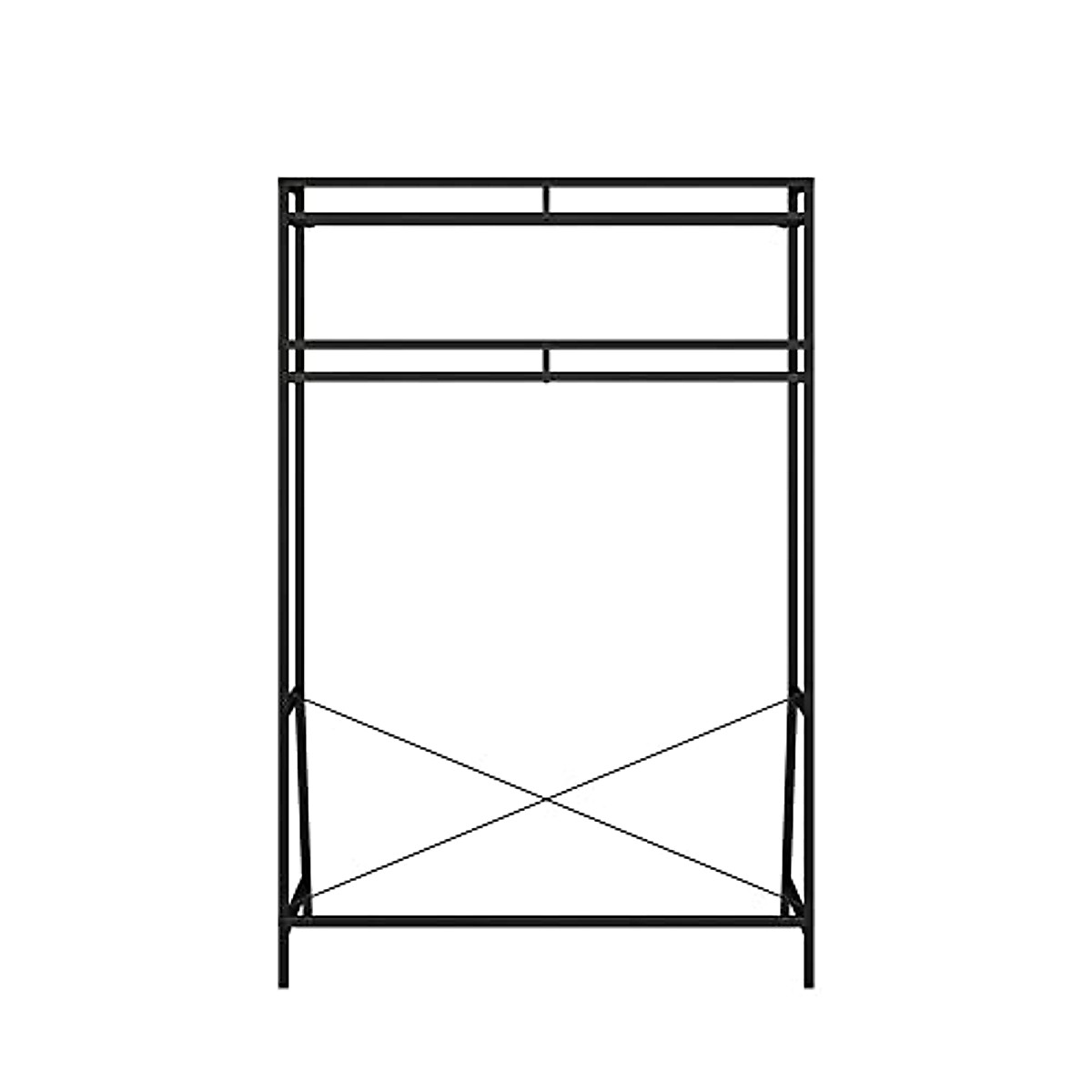 Novogratz Beverly Over-The-Bed Storage for Twin & XL Twin Beds, Black Oak