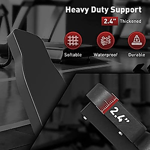 Mikolo 2.36'' x 2.36'' Folding Wall Mounted Squat Rack, 1000 Pounds Capacity Power Rack with Black Weight Bench，Pull Up Bar, J Hooks and Other Attachments, Space-Saving Home Gym，White