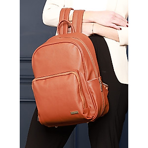 Love, Johnny Vegan Leather Diaper Bag and Backpack for Men and Women (Sierra Brown)