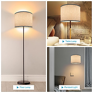 Lamp Shades Set of 2, Drum Lampshade for Table Lamps Floor Lamp, 13" Top X 13" Bottom X 10" High Grey Large Line Fabric Lamp Shades, Easy Assembly Replacement Lampshades