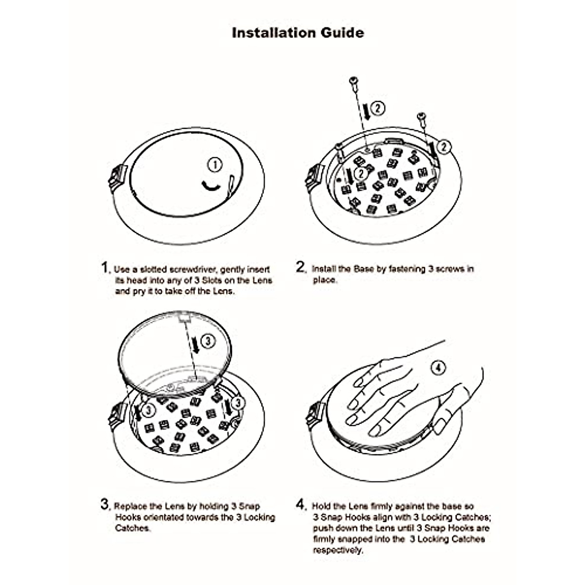 Advanced LED 4" White Plastic Dome Light (White and RED LEDs) w/Advanced SMD LED Technology Ideal for Marine, Boat, RV, Camper, Truck, Trailer Lighting, etc. // UV Inhibitors to Avoid Discoloration