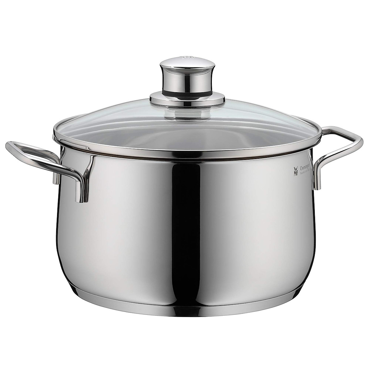 WMF Cookware Ø 20 cm Approx. 3,7L Diadem Plus Pouring Rim Glass Lid Cromargan® Stainless Steel Brushed Suitable for All Stove Tops Including Induction Dishwasher-Safe