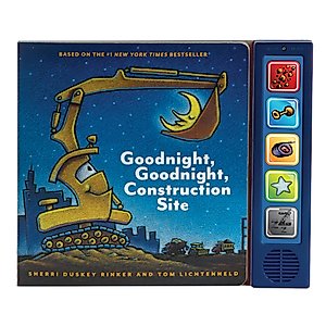 Goodnight, Goodnight, Construction Site Sound Book: (Construction Books for Kids, Books with Sound for Toddlers, Children's Truck Books, Read Aloud Books)