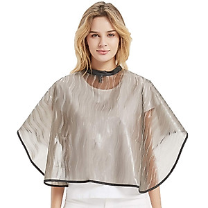Short Makeup Comb Out Cape Bib, Salon Hair Dye, Shampoo, Chemical Capes Waterproof