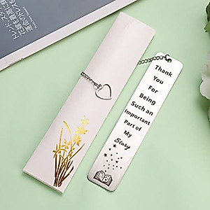 Thank You Appreciation Gift for Boss Women Men Bookmark with Small Chain for Leader Coworker Colleague Employee Christmas Day Birthday Valentines Boss Day Gift for Friend Book Lover Teacher