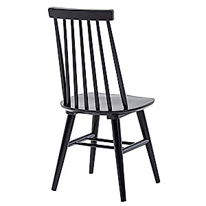Duhome Dining Chairs Set of 2, Wood Dining Room Slat Back Kitchen Windsor Chairs, Black