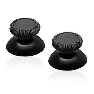 Jekyeroyme 2Pcs Black Thumbstick for Meta Oculus Quest 2，Repair Kit Buttons for Meta Oculus Quest 2